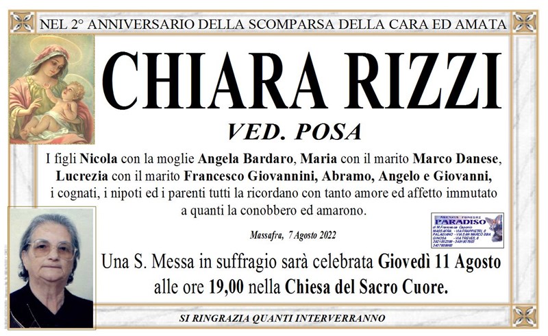 ViviWebTv - Anniversario di Chiara Rizzi
